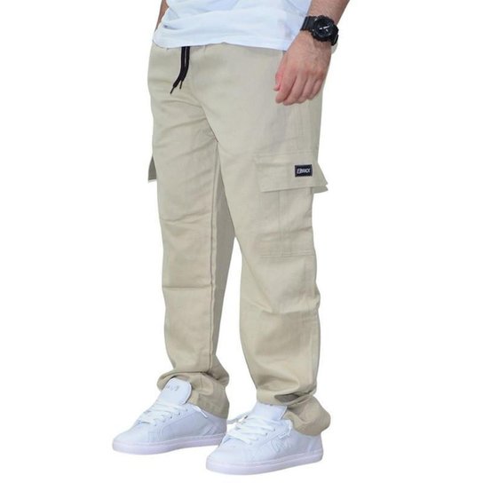 Calça Brack Cargo Baggy Marrom - Areia | Netshoes