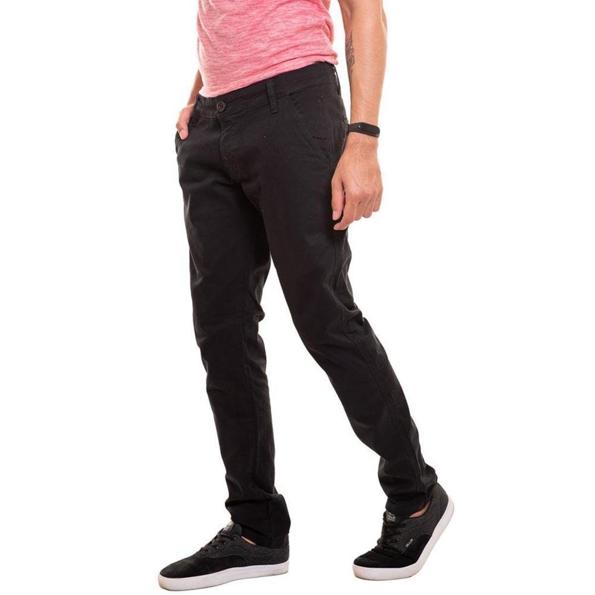 Calça Esporte Fino Sarja Slim Preta Medson-Preto-48 - Preto | Netshoes