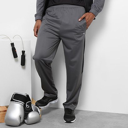 Calça Gonew Helanca Listra Lateral Masculina - Cinza | Netshoes