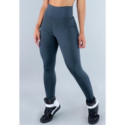 Calça Legging Suplex Cintura Alta Feminina Fitness Mvb Modas - Cinza ...