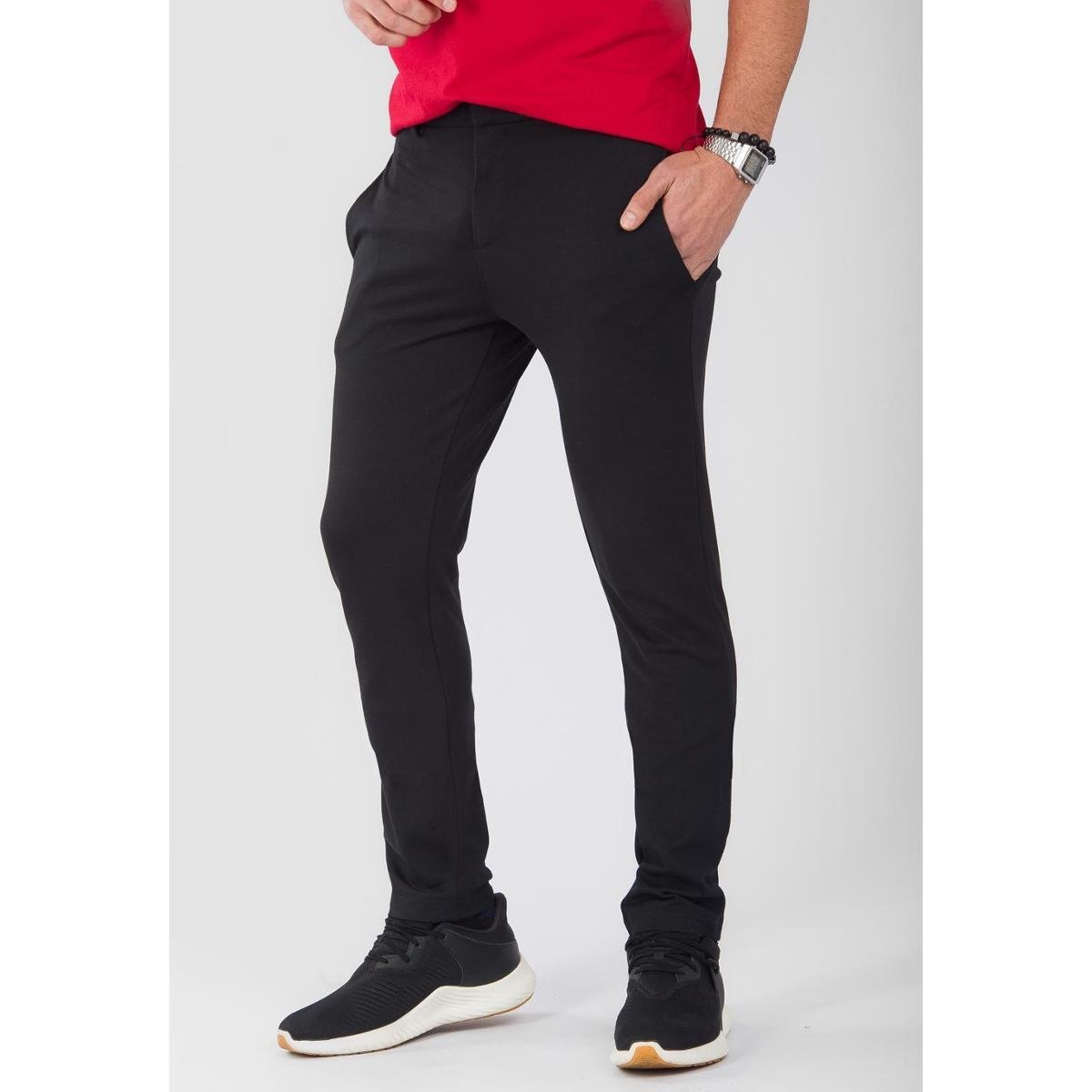 CALÇA MOLETON TRAYMON SLIM ALFAIATARIA - PRETO - 40 - Preto | Netshoes