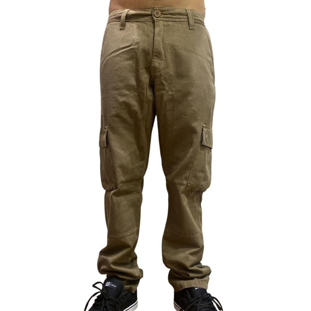 Calça Nicoboco Adilio Sarja Cargo 31610 Caqui - Bege | Netshoes