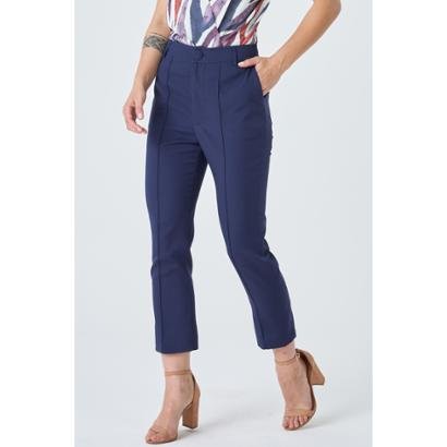 Calça PKS Alfaiataria Azul Marinho-P - Azul | Netshoes