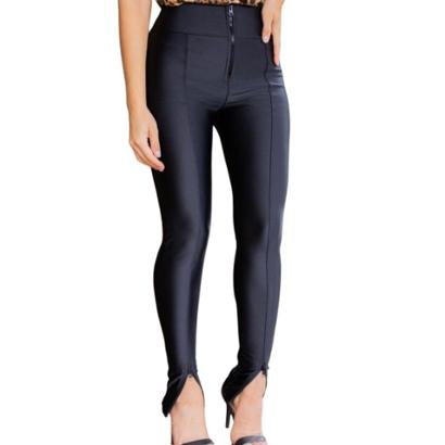 Calça Prada Plus Size Original Zíper Preta Lipo Power - Preto | Netshoes