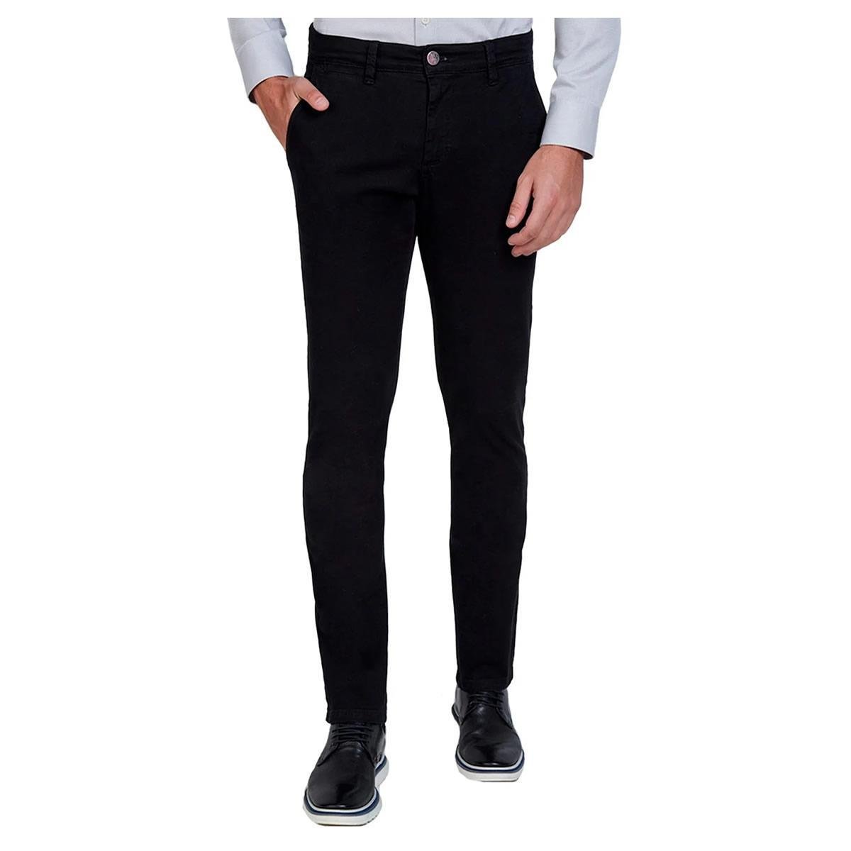Calça Sarja Masculina Dudalina Slim Color Preta - 910119 - Preto | Netshoes