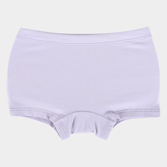 Calcinha Boxer Infantil Brandili Lisa Menina - Lilás | Netshoes