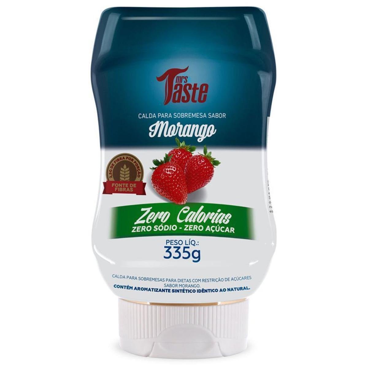 Calda para Sobremesa Morango Zero Calorias 335g Mrs Taste - undefined ...
