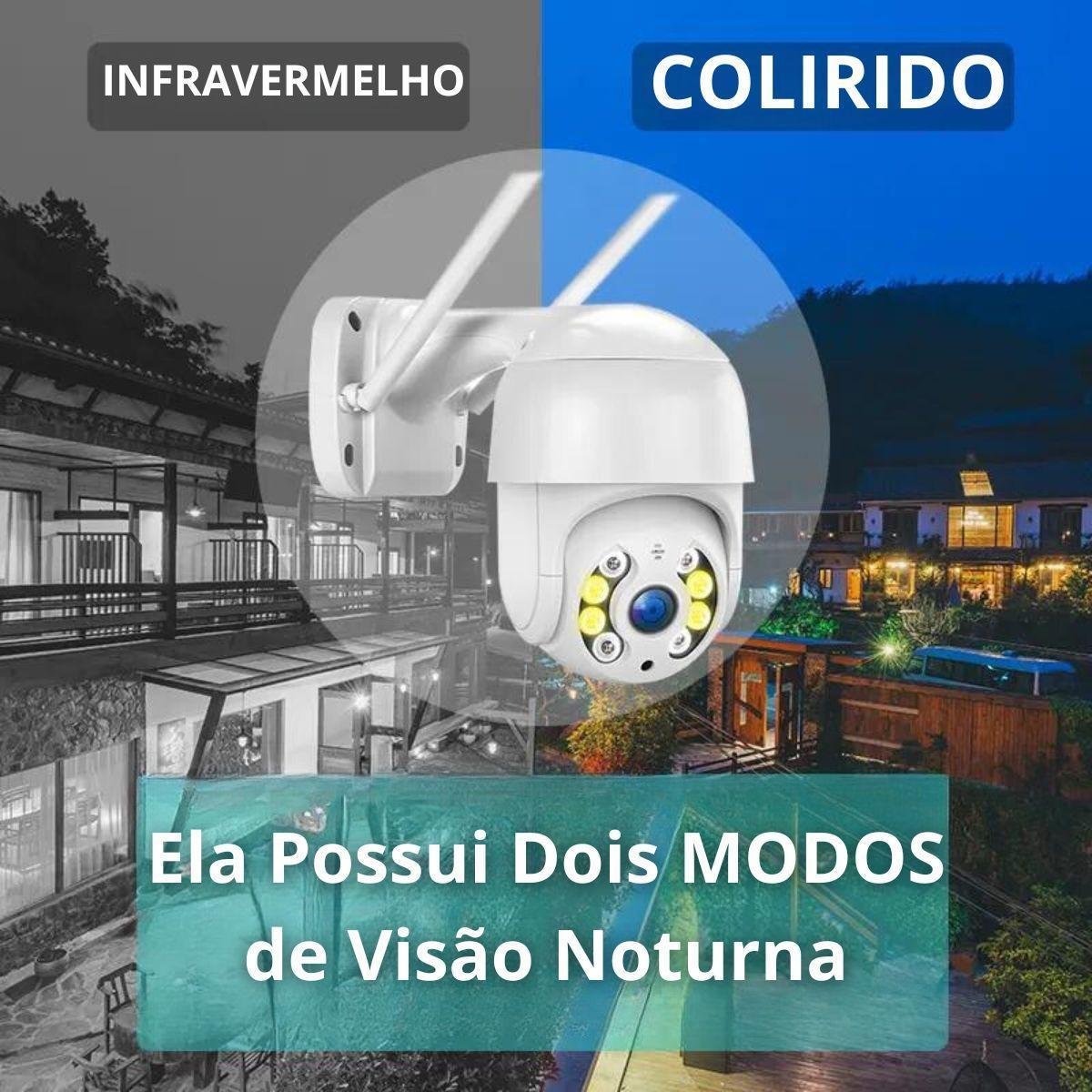 Câmera Monitoramento Infravermelho Ótima Visão Noturna Alcance 15 ...