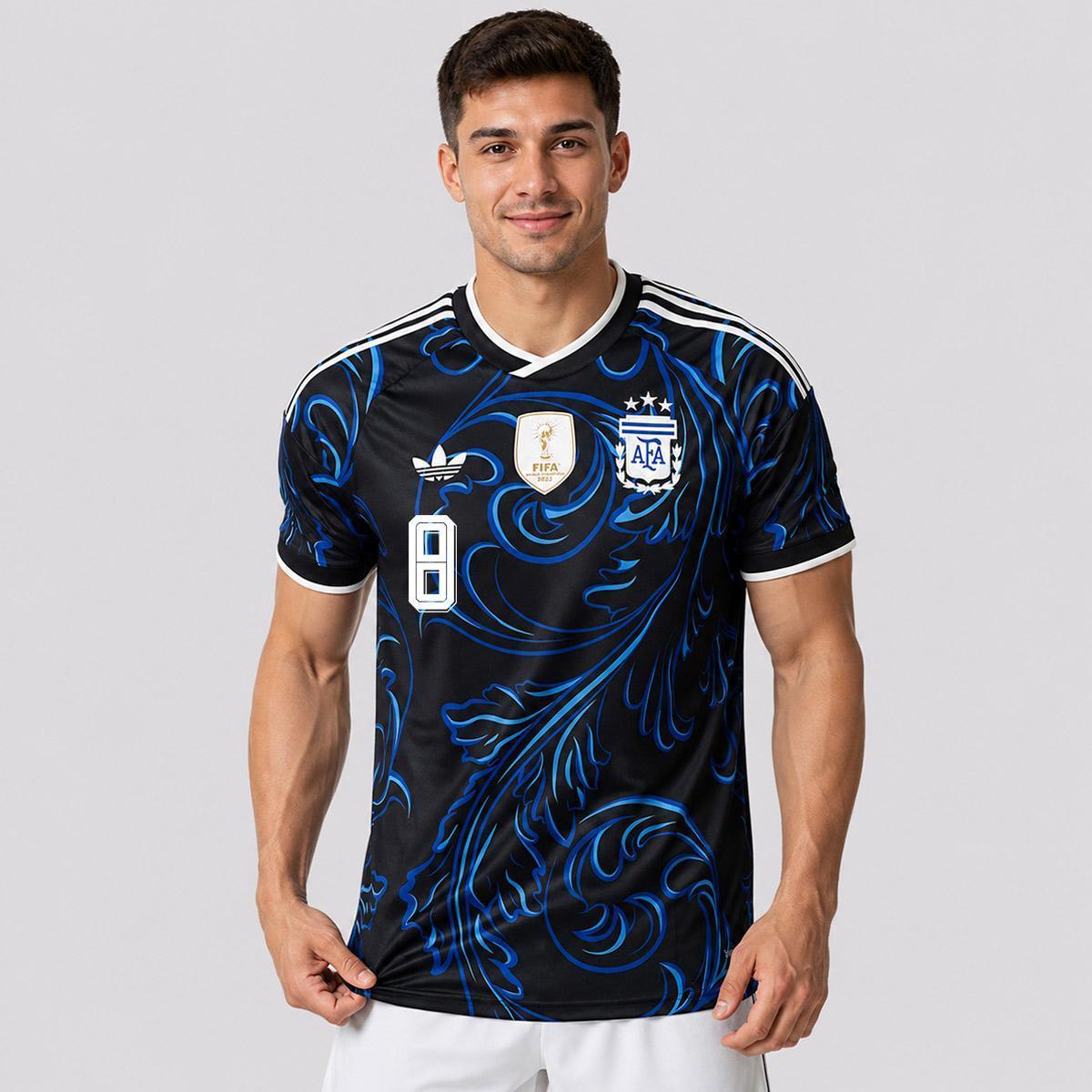 Camisa Adidas Argentina Away 2026 8 ENZO - Preto | Netshoes