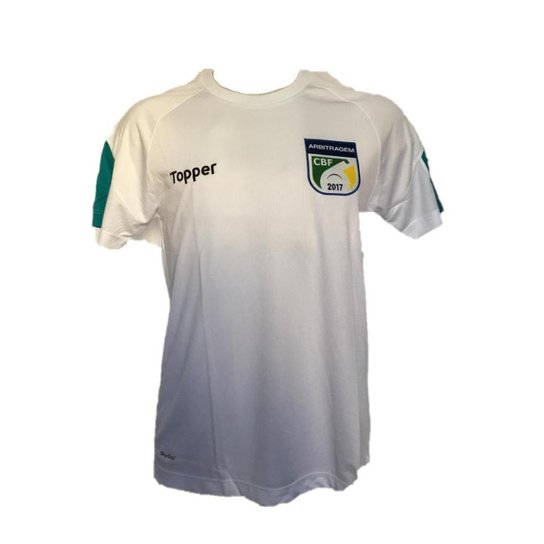 Camisa Aquecimento Arbitragem Futebol CBF Topper Masculina - Branco ...