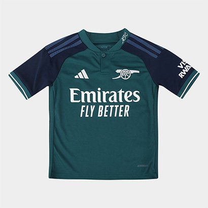 Camisa Arsenal Juvenil Third 23/24 s/n° Torcedor Adidas - Verde | Netshoes