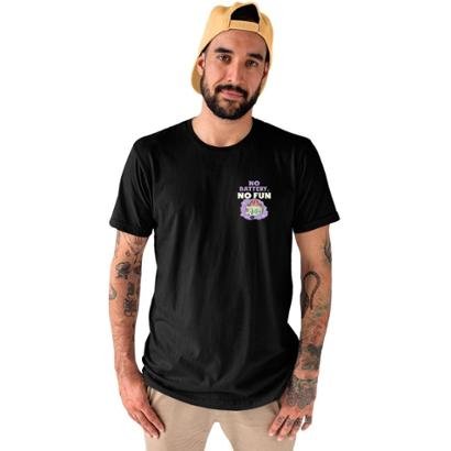 Camisa Camiseta Logo Sem Bateria Sem Diversão Celular High - Preto ...