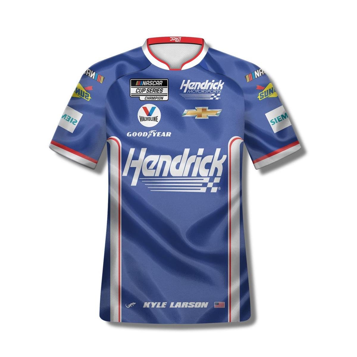 Camisa Camiseta Nascar 2022 Kyle Larson Premium - Azul | Netshoes