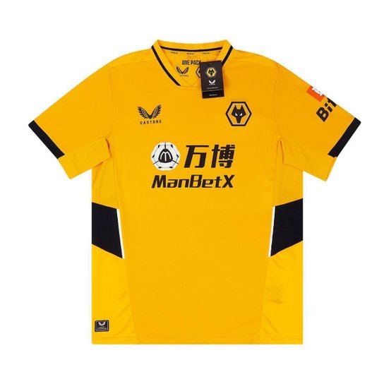 Camisa Castore Wolves 2021/22 Home Masculina - Amarelo | Netshoes