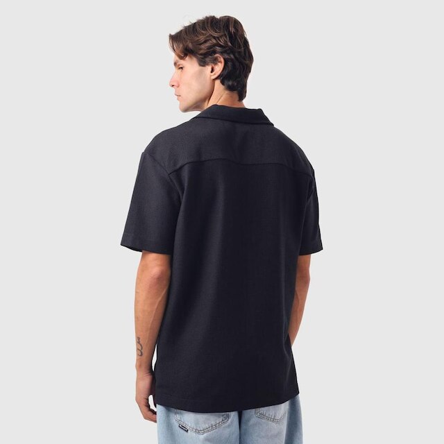CAMISA CHAMPION LIFE WAFFLE C LOGO - Preto | Netshoes