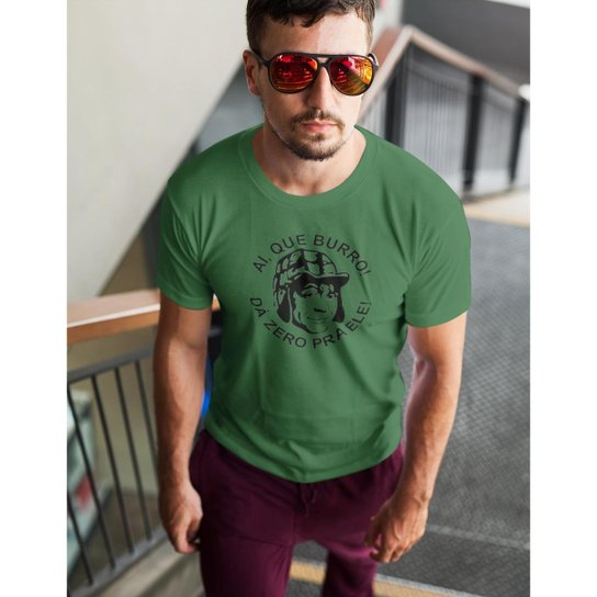 Camisa Chaves Ai Que Burro Da Zero Pra Ele Algodão - Verde | Netshoes