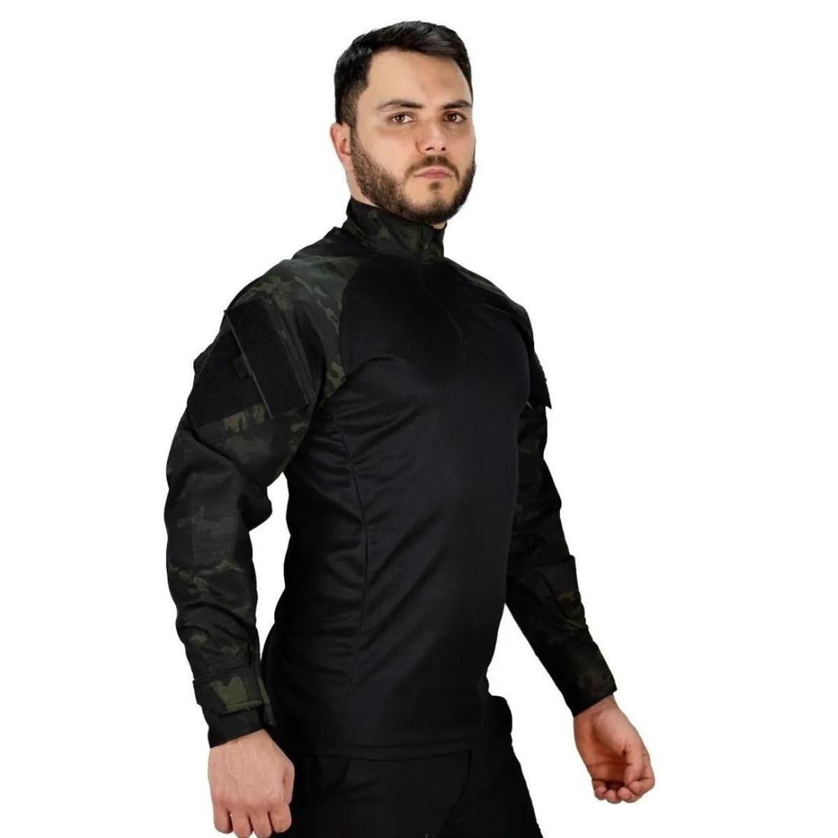 Combat Shirt Camisa Tática Militar Camuflada Airsoft Farda - Escorrega ...