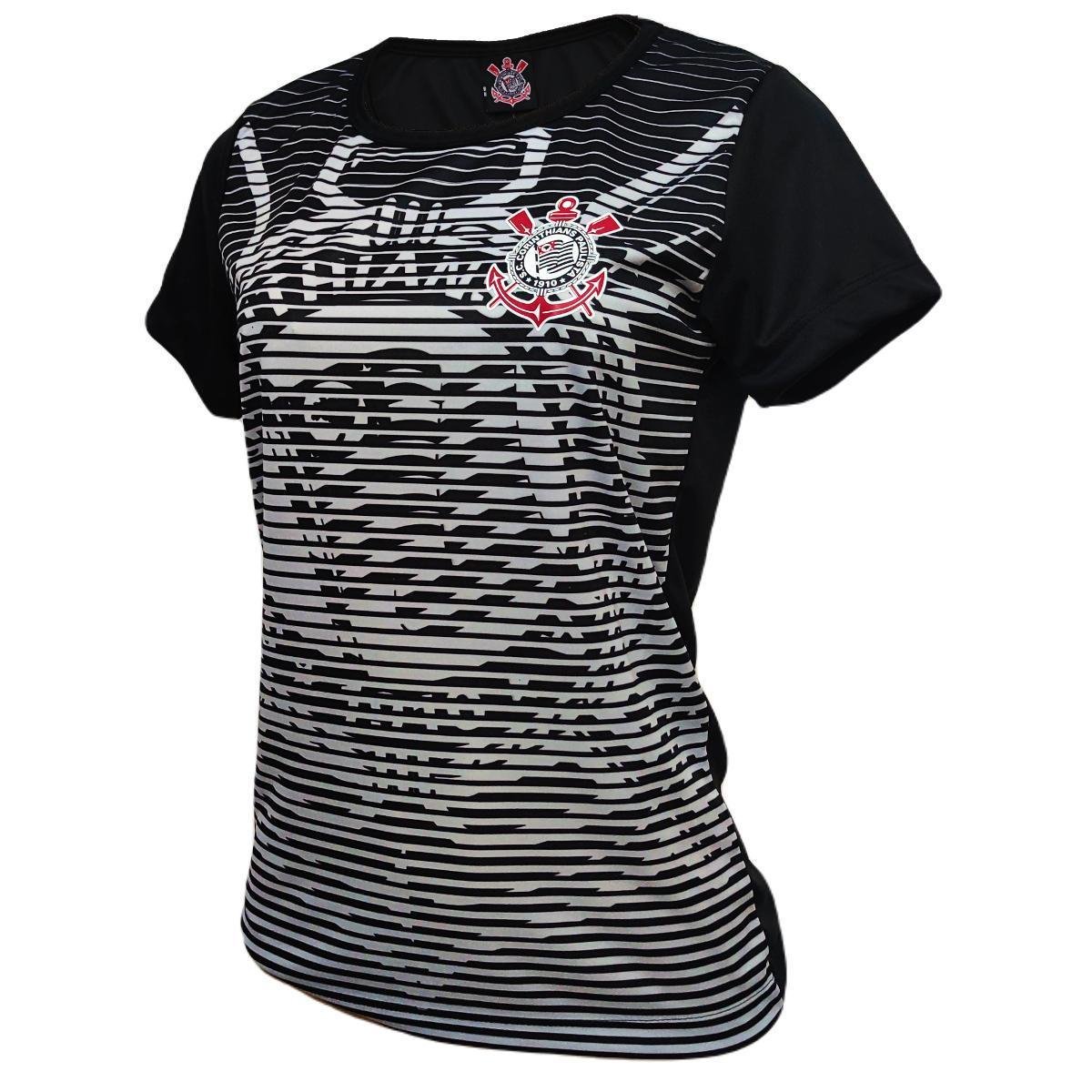Camisa Corinthians Baby Look Battaglia - Feminina - Preto | Netshoes
