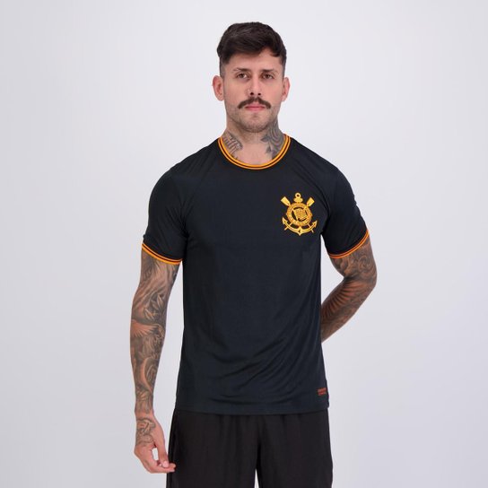 Camisa Corinthians Versão Neon Masculina - Preto | Netshoes
