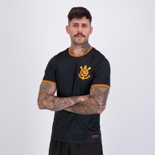 Camisa Corinthians Versão Neon Masculina - Preto | Netshoes