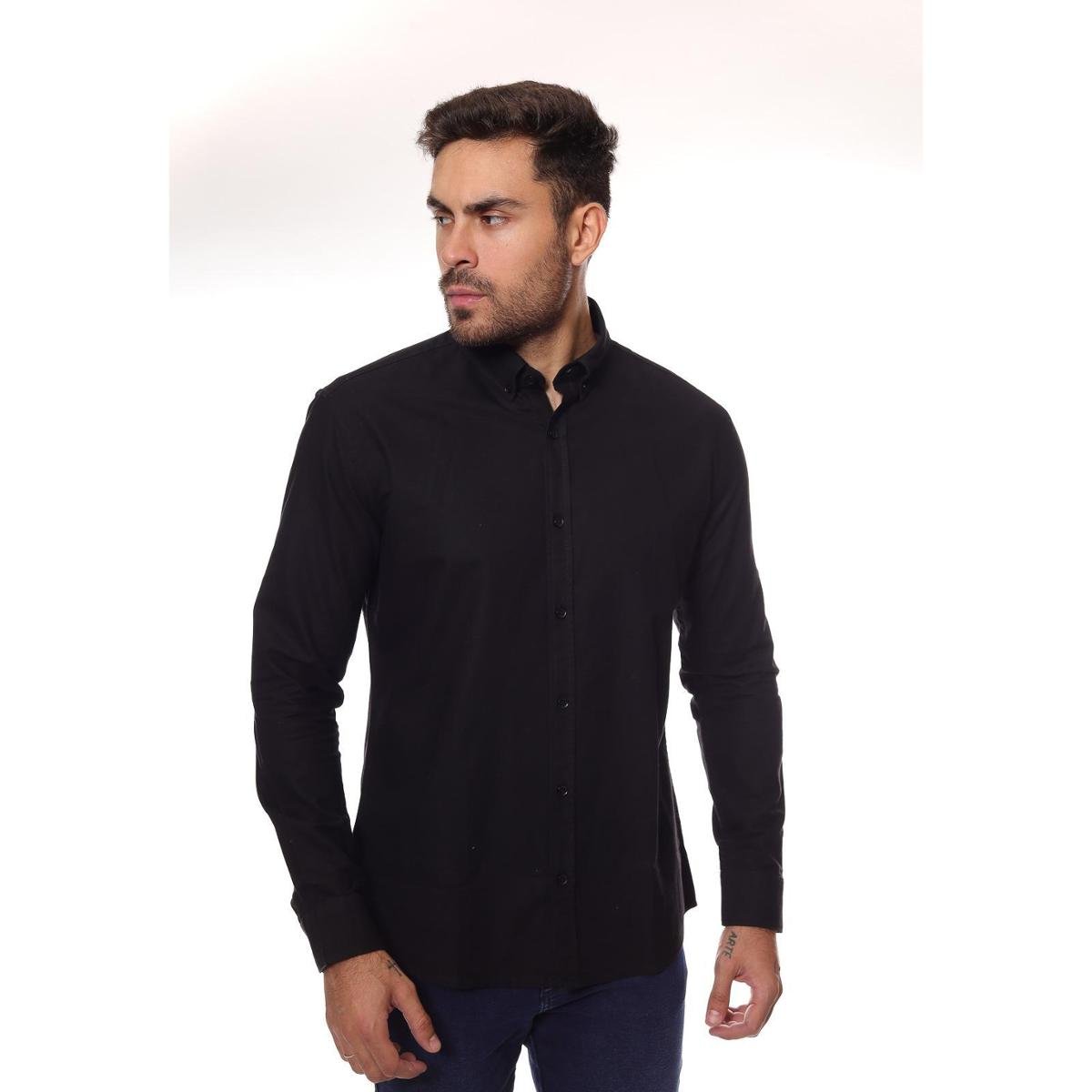 Camisa Crocker Manga Curta Masculina - Preto | Netshoes