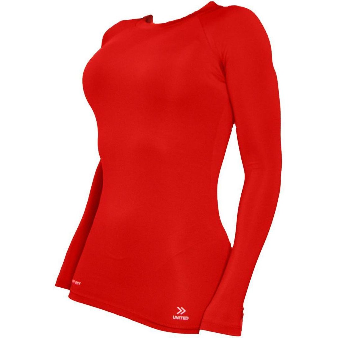 Camisa de compressão térmica feminina United Rash Guard tecnologia Fast ...