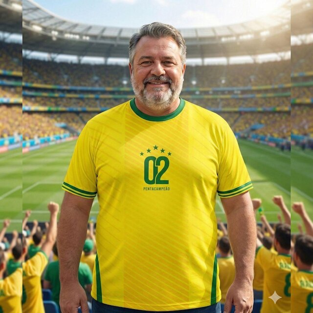 Camisa do Brasil Masculina Amarela Penta 2002 Copa R9 - Amarelo | Netshoes