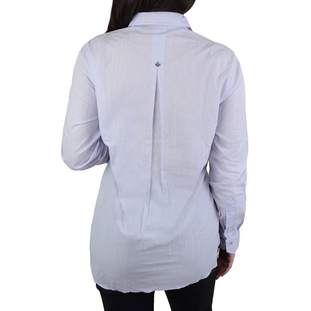 Camisa Feminina Dudalina ML Relaxed Listra Lilás - 53063139 - Lilás ...