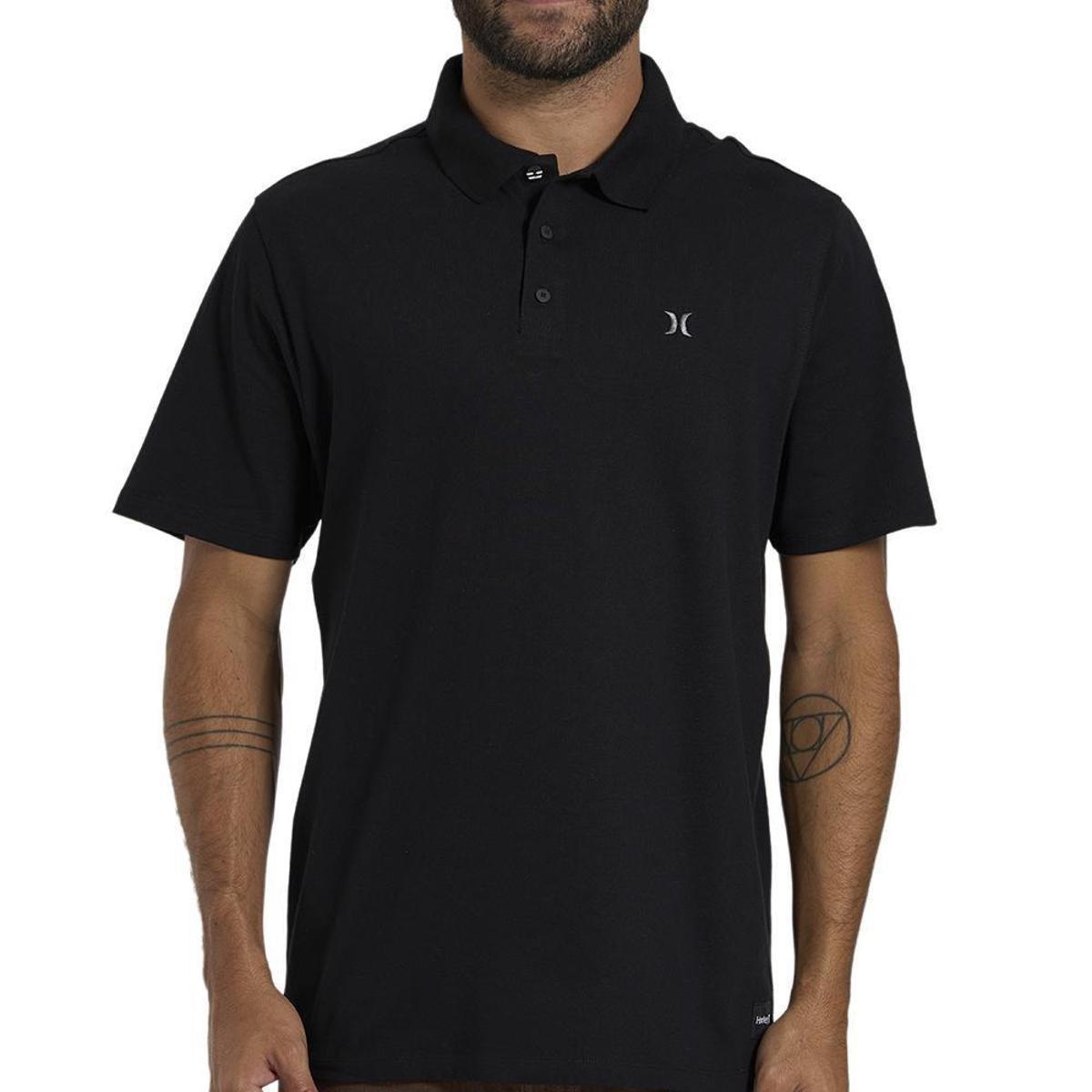 Camisa Hurley Polo Intro WT26 Masculina - Preto | Netshoes