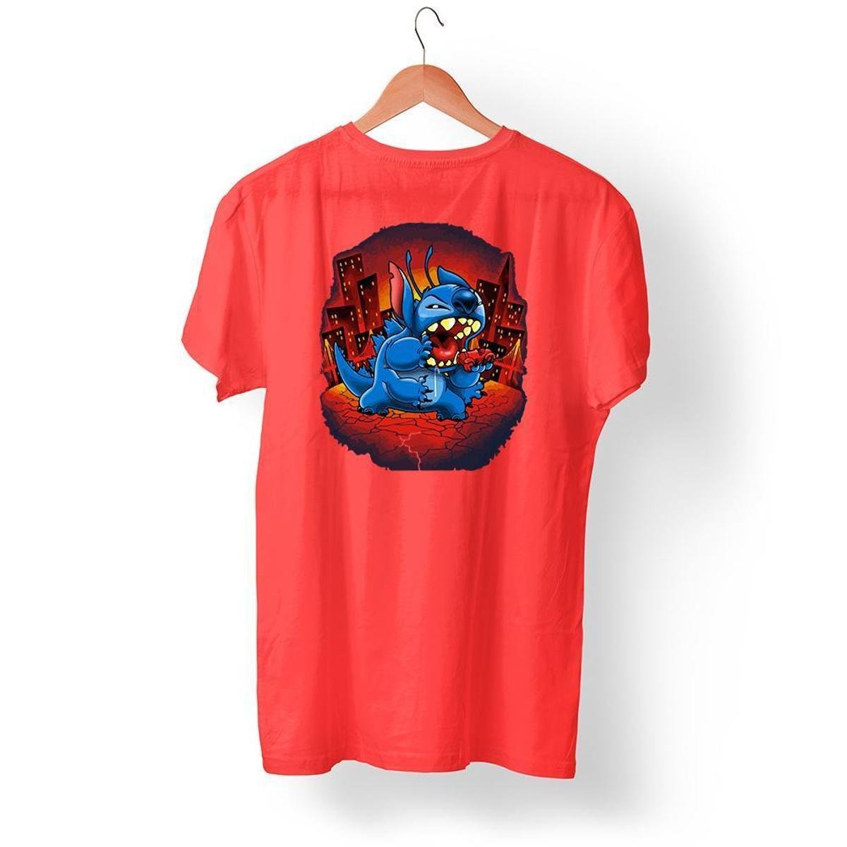 Camisa Lillo Stitch Bravo Godzilla Gorila Camista Várias Cores ...