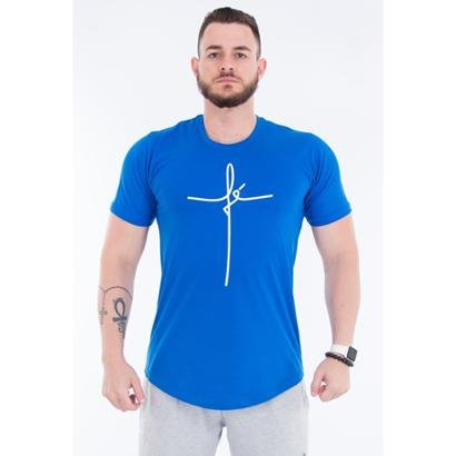 Camisa Long Império Fitness Fé Masculina - Azul | Netshoes