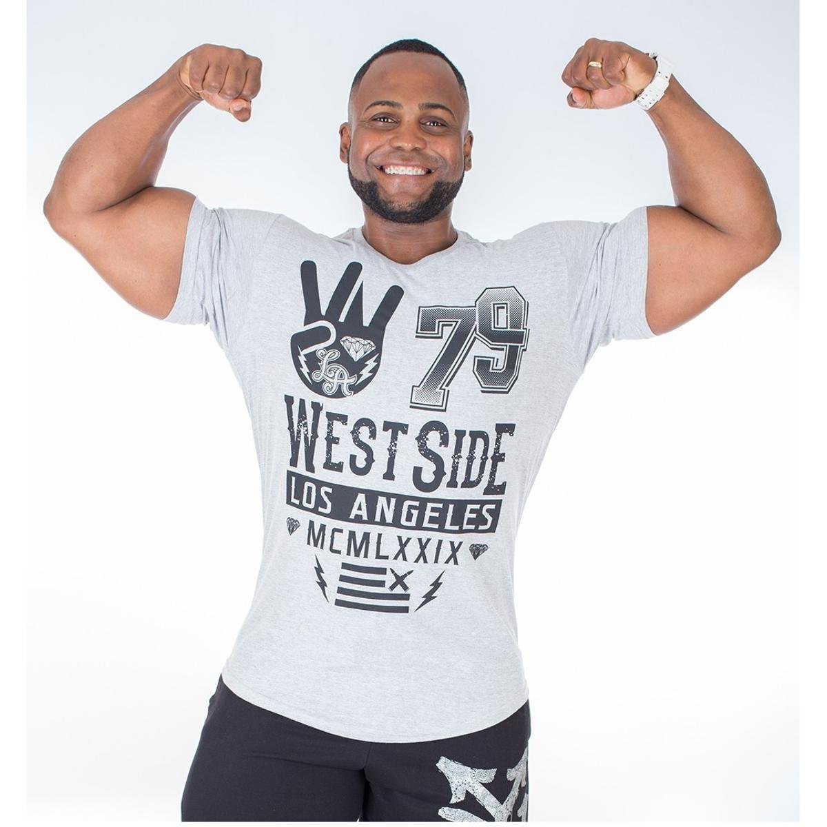 Camisa Long Império Fitness West Side - Mescla | Netshoes