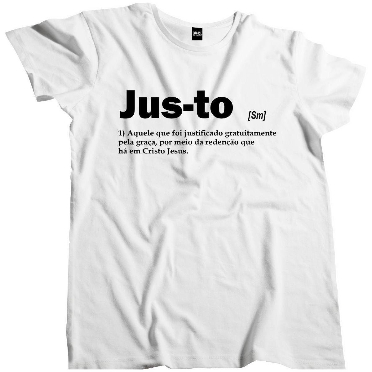Camisa Masculina Cristã Justo significado - Preto | Netshoes