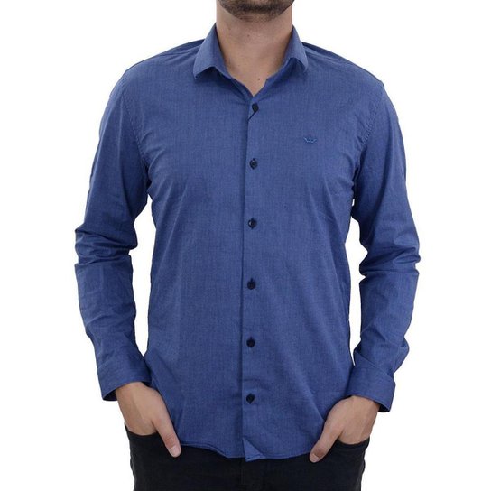 Camisa Masculina Docthos Slim Marinho - 249840 - Azul | Netshoes