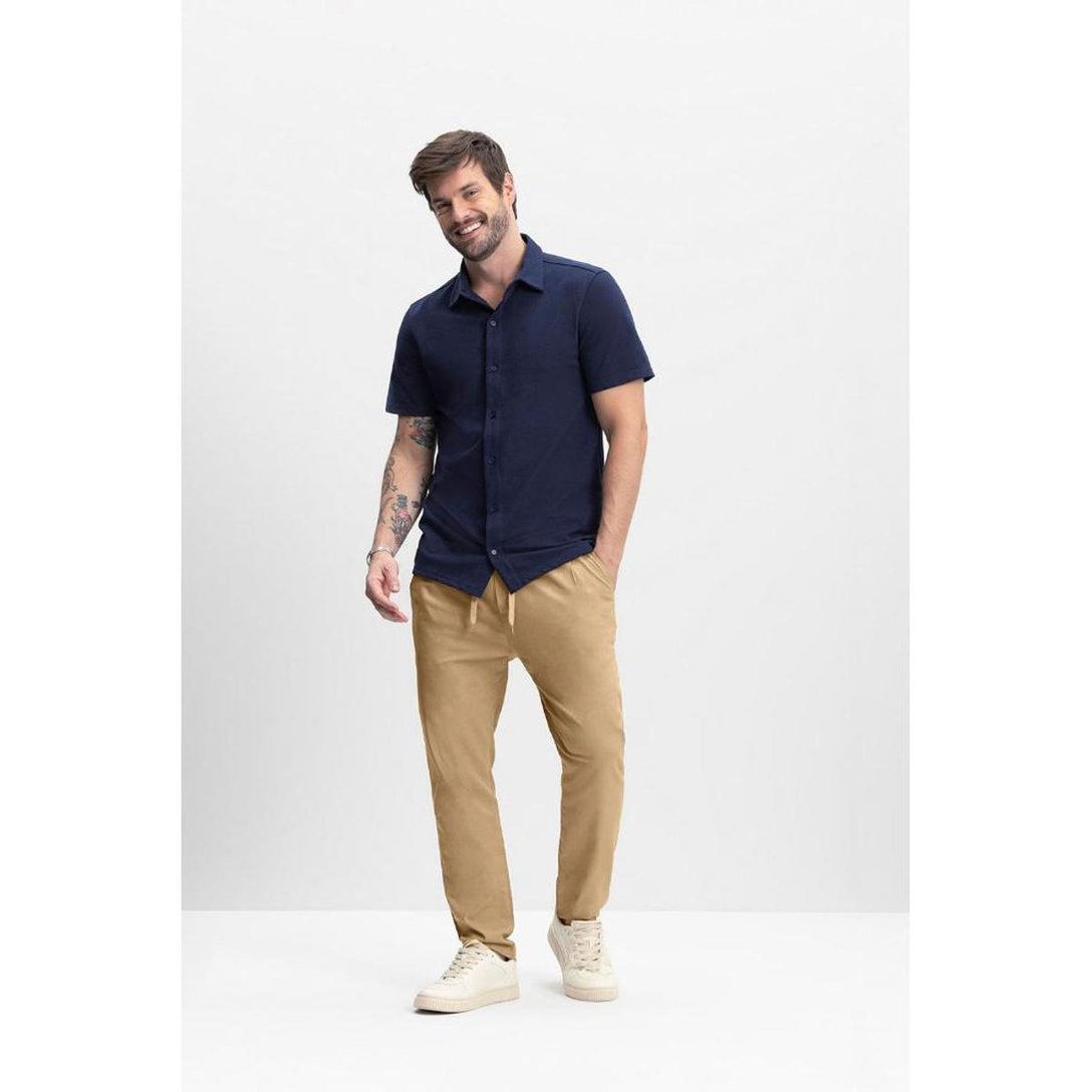 Camisa Masculina Em Piquet Essendi - Azul Escuro | Netshoes
