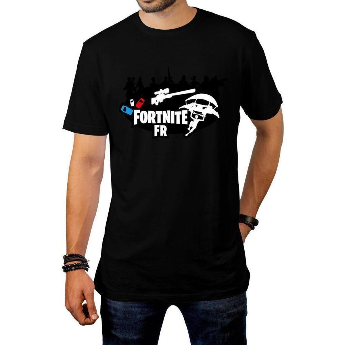 Camisa Plus Size Fornite Game Jogo Fps Tiro E - Preto | Netshoes