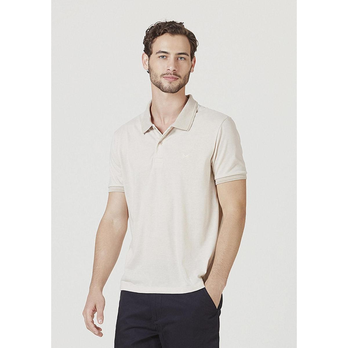 Camisa Polo Básica Masculina Em Malha Texturizada - Verde XXG - Cinza ...