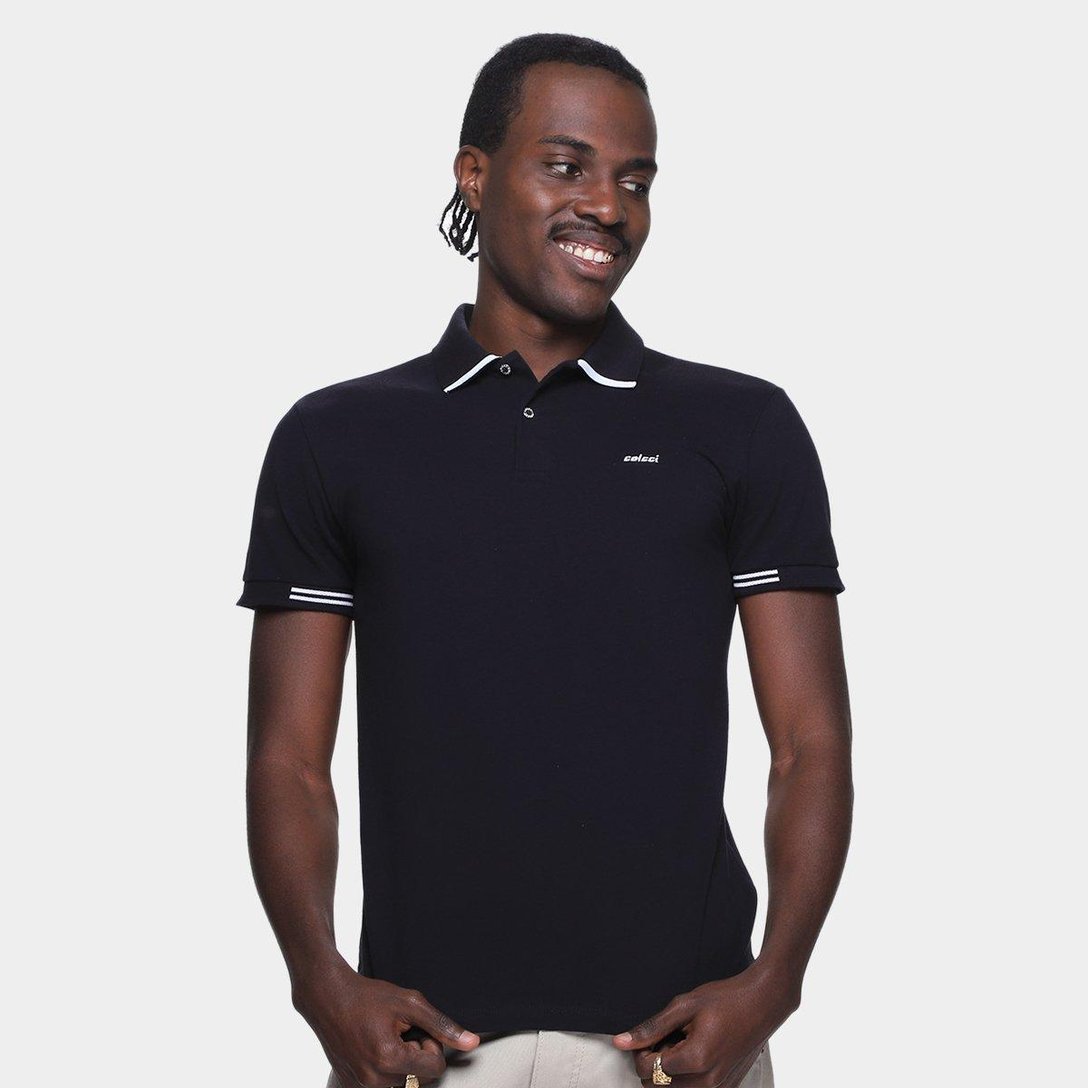 Camisa Polo Colcci VIII Masculina - Preto | Netshoes