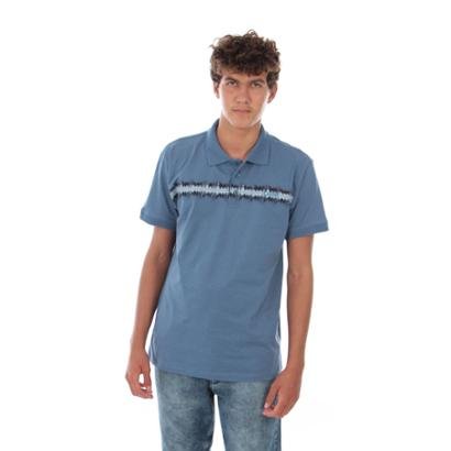 Camisa Polo Faixa Rabisco - Jeans | Netshoes