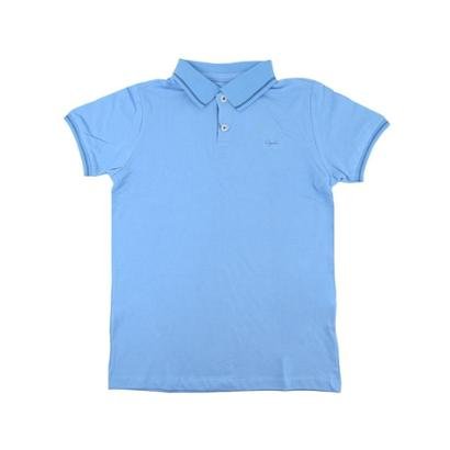Camisa Polo Infanto Juvenil Masculina Ogochi Slim Azul 0076 - Azul ...