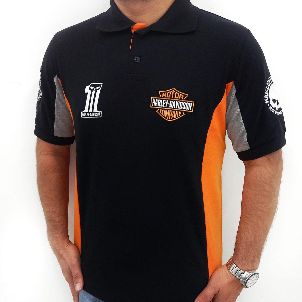 Camisa Polo Moto Custom - ALL 476 - Preto | Netshoes