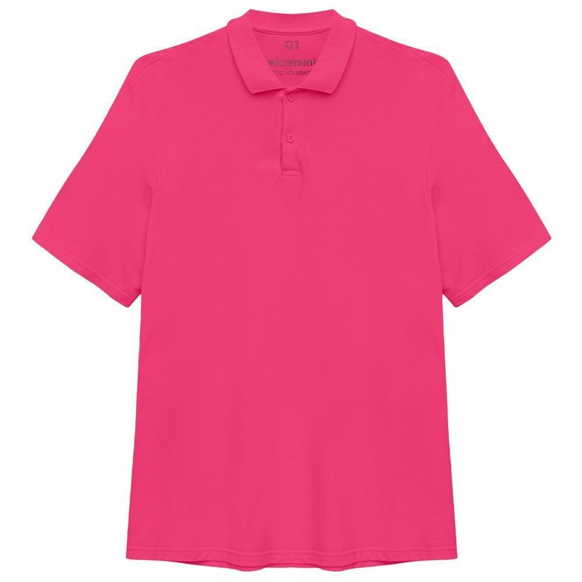 Camisa Polo Plus Size Masculina - Pink | Netshoes