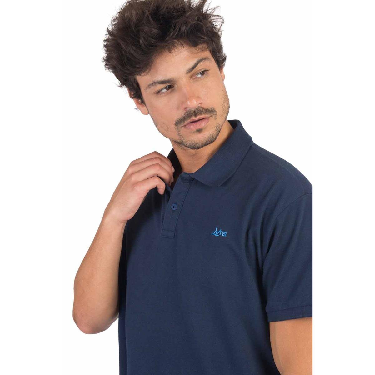 Camisa Polo Taco Basica Flex Masculina - Azul | Netshoes