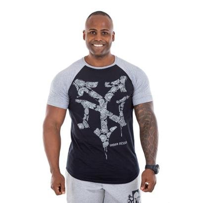 Camisa Raglan Long Império Fitness New York Masculina - Preto | Netshoes
