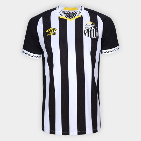 Camisa Santos II 25/26 s/n Jogador Umbro Masculina - Preto+Branco ...