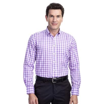 Camisa Social Masculina Roxa Xadrez Camisa Social Roxa Xadrez - 2 ...