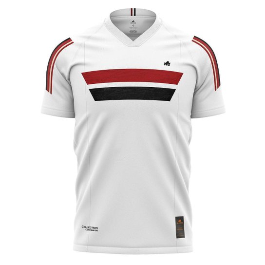 Camisa Tricolor SP Contempor EuroDry Rinno Classicos Futebol - Branco ...