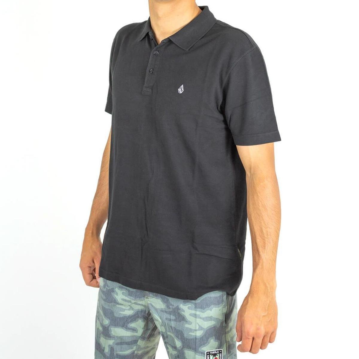 Camisa Volcom Polo Corporate Masculina - Preto | Netshoes