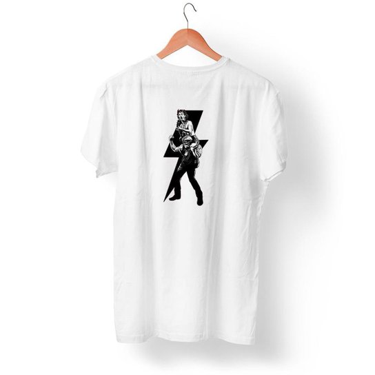 Camiseta ACDC Cantor Guitarrista Brian Bon Raio Rock Camisa Algodão ...
