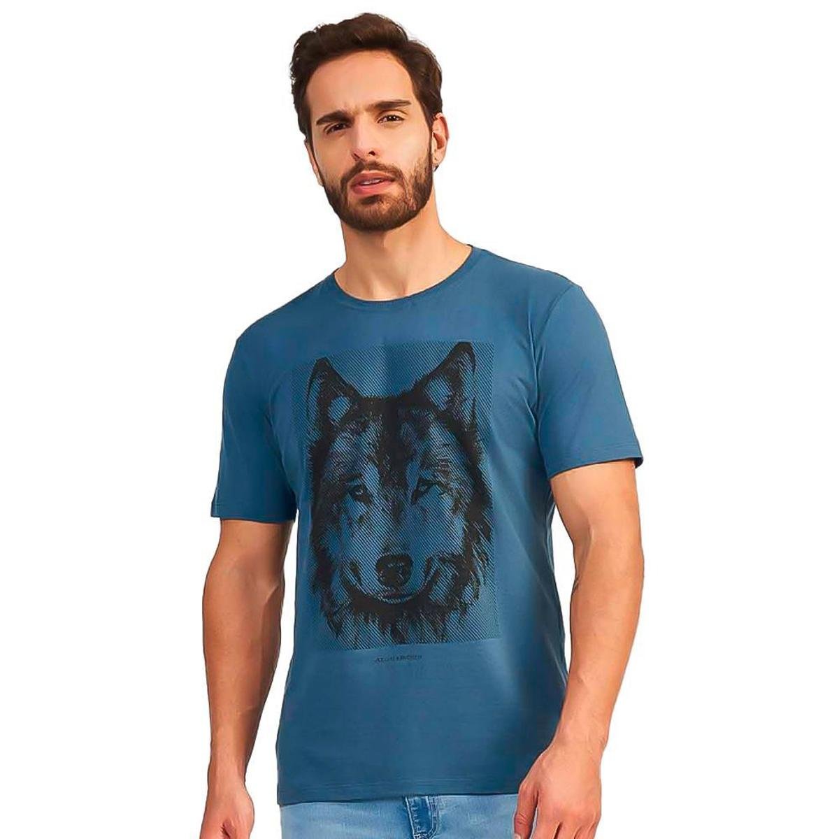 Camiseta Acostamento Big Wolf Masculino - Azul | Netshoes